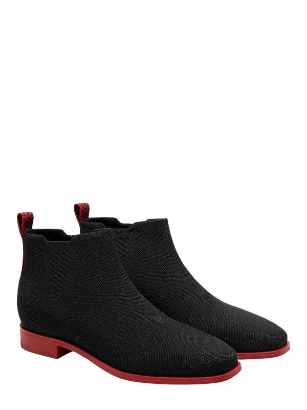Vivaia Ryan Slip-on Chelsea Boots - Black Ruby Red