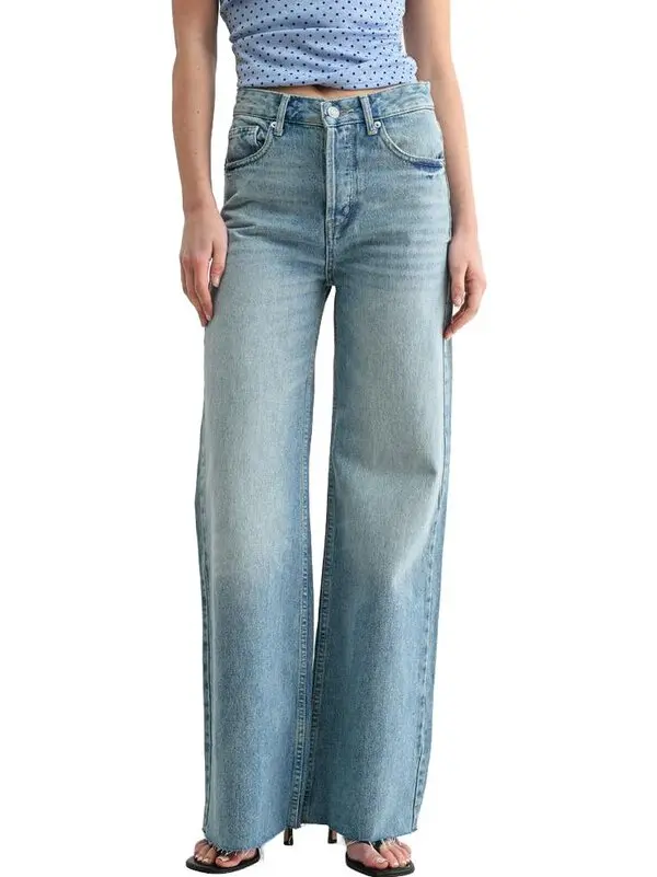JEMINA DENIM Beach-to-bar Wide Leg Pant - Light Blue Wash