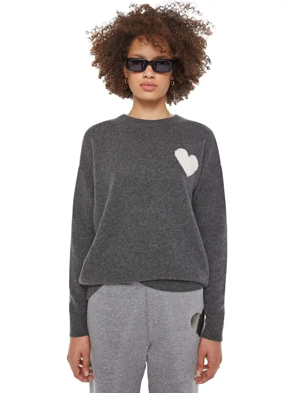 Sprwmn Heart Logo Cashmere Sweatshirt - Grey