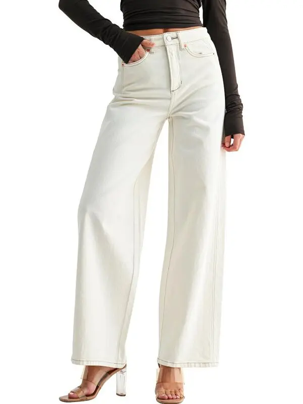 JEMINA DENIM Balloon Fit Pants - Ecru