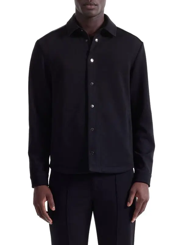 Bugatchi Soft Touch Snap-up Shirt - Black
