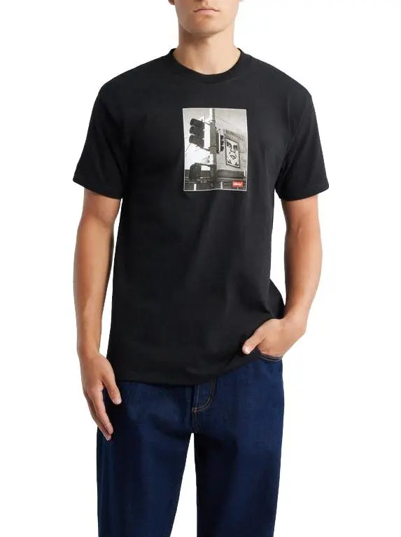 Obey Los Angeles Photo Graphic T-shirt - Black