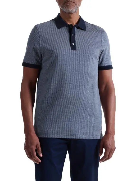 Bugatchi Mercerized Cotton Polo - Navy