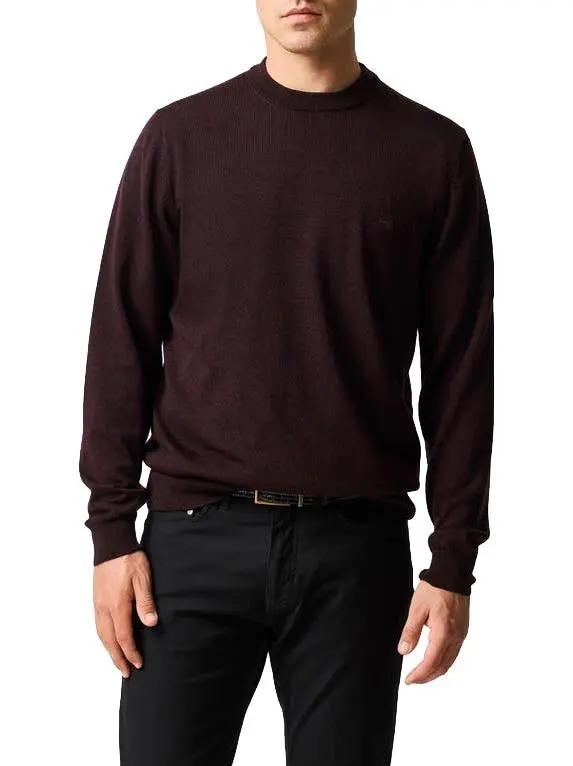 Rodd & Gunn York Bay Merino Wool Sweater - Black Fig