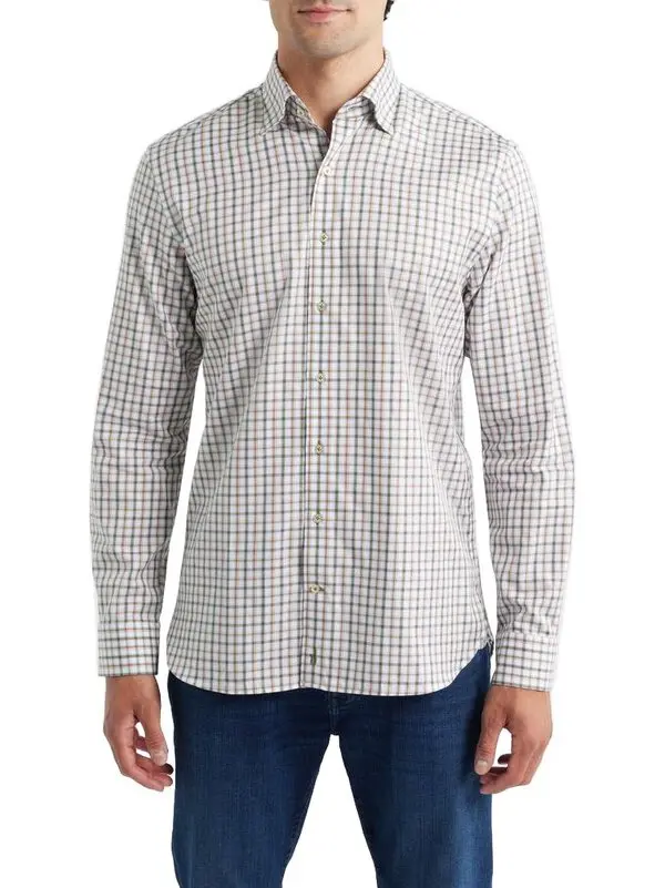 Johnnie-o Chiles Check Cotton Button-down Shirt - Forest