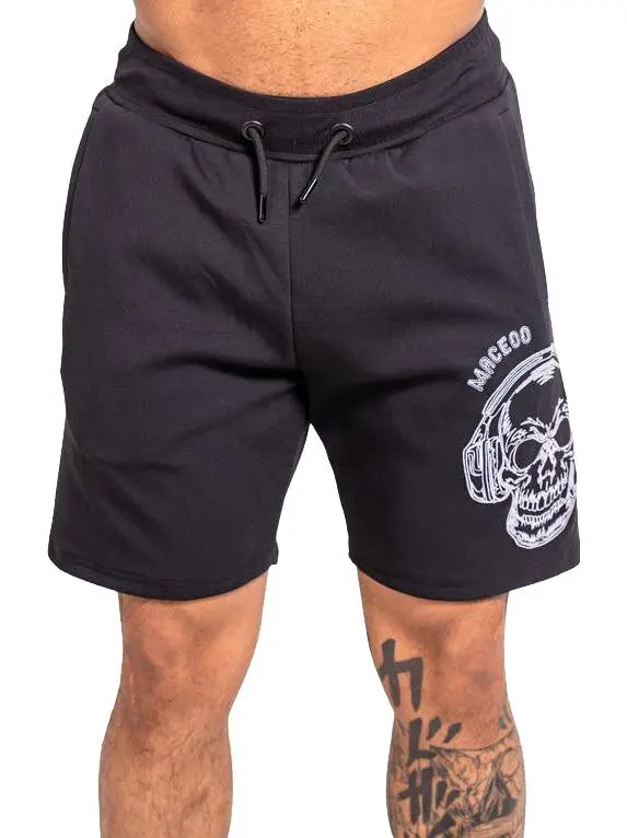 MACEOO Skull 80 Drawstring Shorts - Black