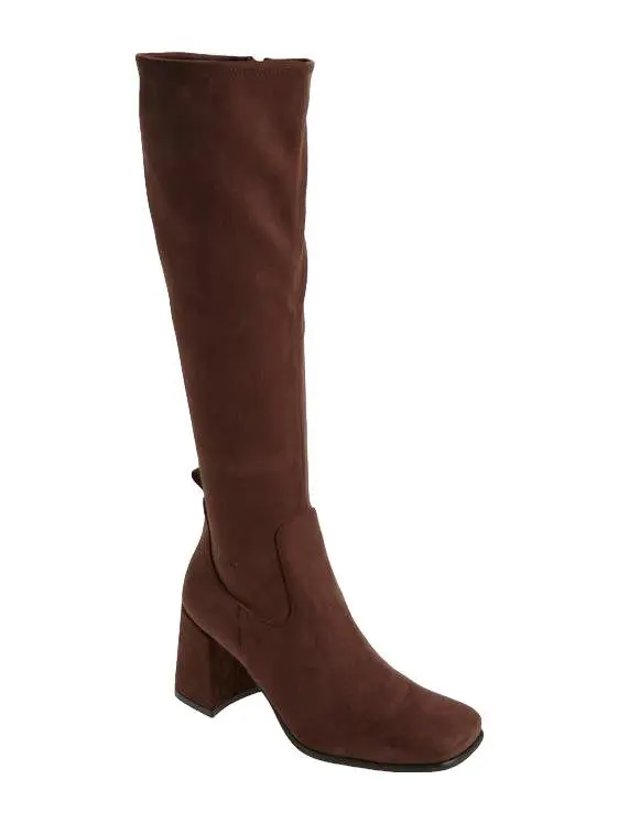 Jeffrey Campbell Hotlava Knee High Boot - Dark Brown Suede