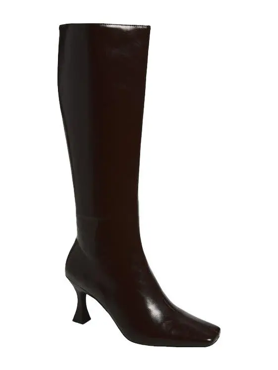Jeffrey Campbell Checkmate Knee High Boot - Coffee