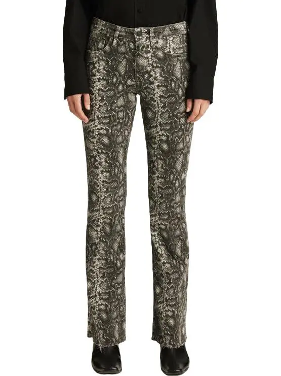 MAVI Vicky Snake Print Bootcut Jeans - Smoke Snake Denim