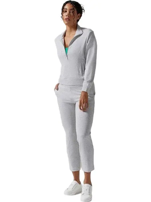 TAVI 3/4 Zip Cozy Fleece Pullover - Ash