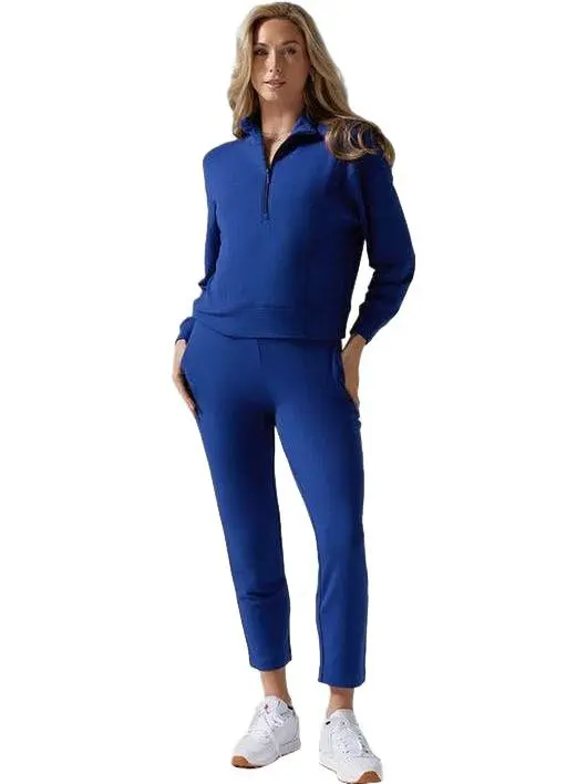 TAVI 3/4 Zip Cozy Fleece Pullover - Deep Navy