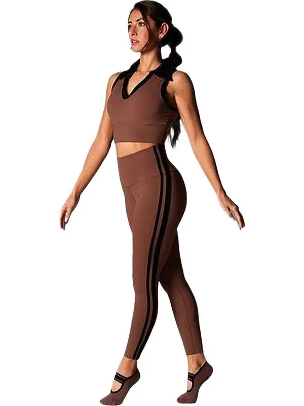 TAVI Contrast Polo Tank - Clove Ebony