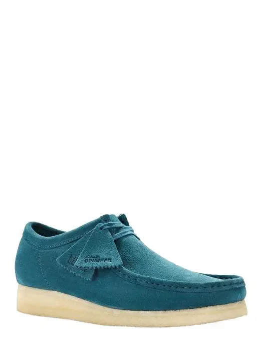 Clarks Wallabee Chukka Boot - Mid Blue Suede