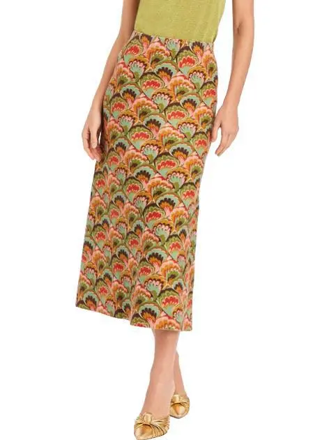 Mestiza New York Demi Knit A-line Skirt - Marbled Multi