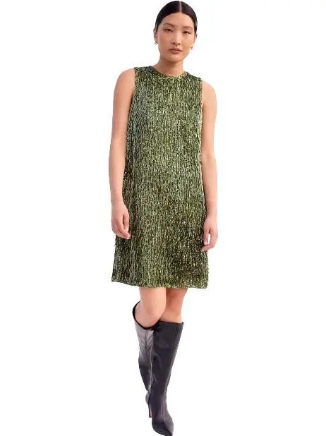 RO&ZO Sequin Shift Dress - Green