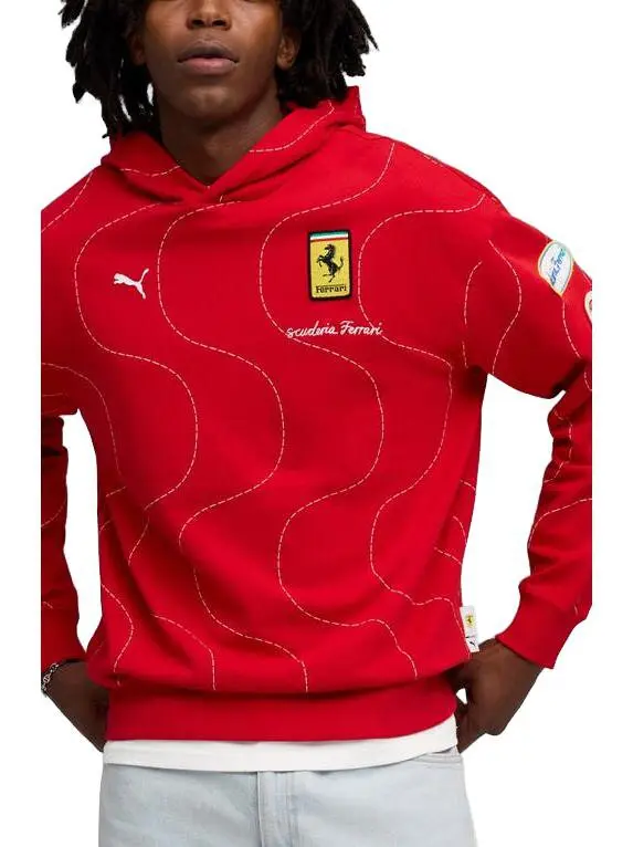 PUMA X Scuderia Ferrari Monza Cotton Hoodie - Rosso Corsa