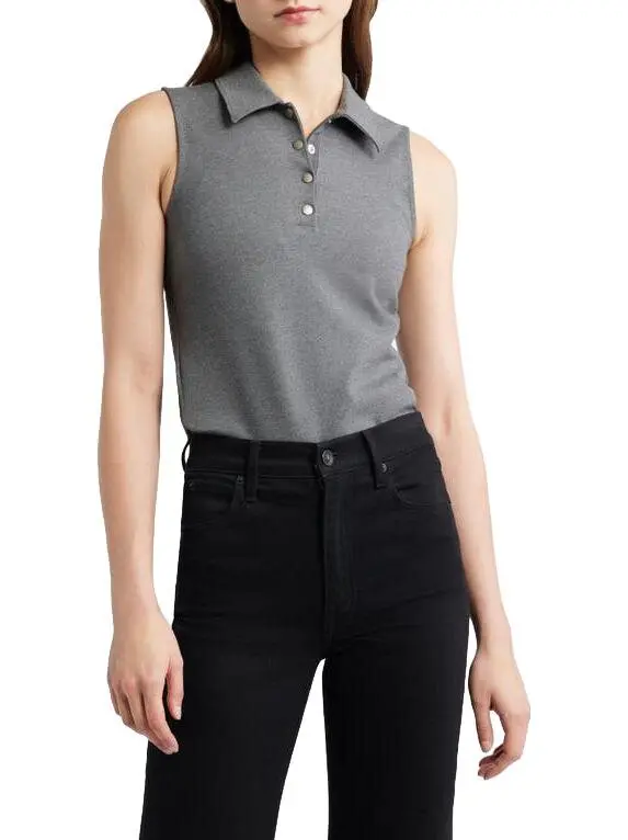 Rag & Bone Irina Ponte Polo Tank - Charcoal