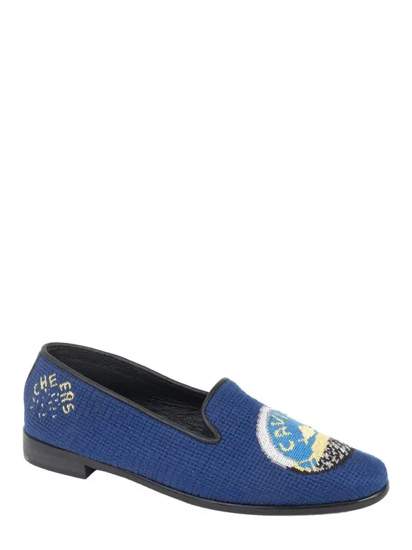 BYPAIGE Needlepoint Loafer - Navy