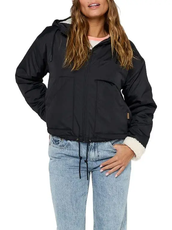 Rip Curl Keepsakes Insulated Bomber Jacket - Washed Black