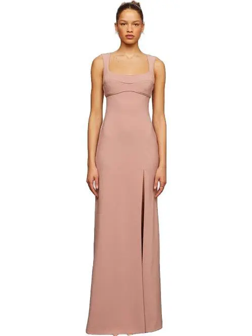 AMUR Venice Maxi Gown - Taupe Bloom