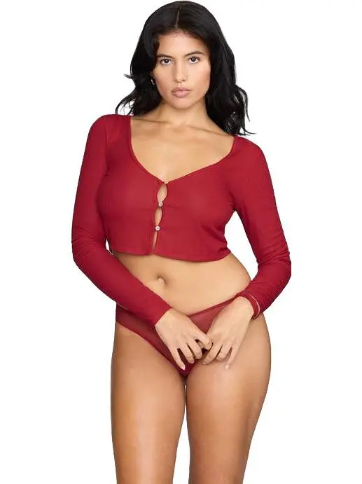 CUUP The Cropped Cardigan - Scarlet