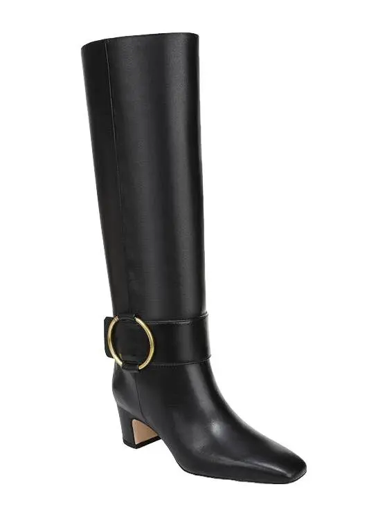 Franco Sarto Solene Flexa Leather Knee High Boots - Black