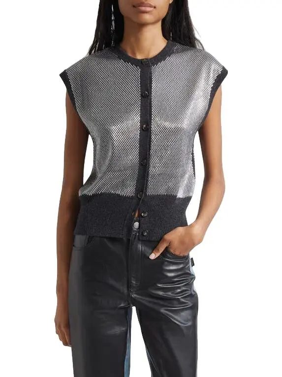 HAIKURE Kirby Bead-embellished Virgin Wool Sweater Vest - Anthracite