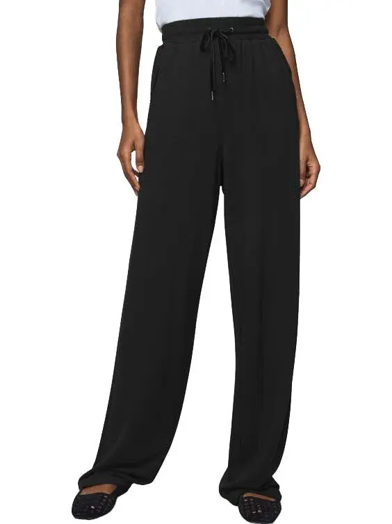 Splendid Supersoft Trim Wide Leg Pants - Black