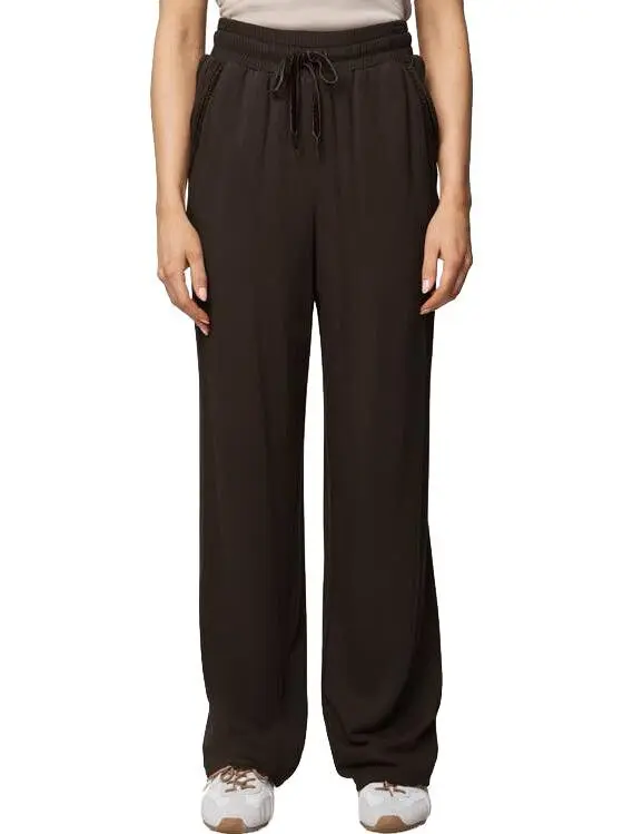 Splendid Supersoft Trim Wide Leg Pants - Soft Chocolate Brown