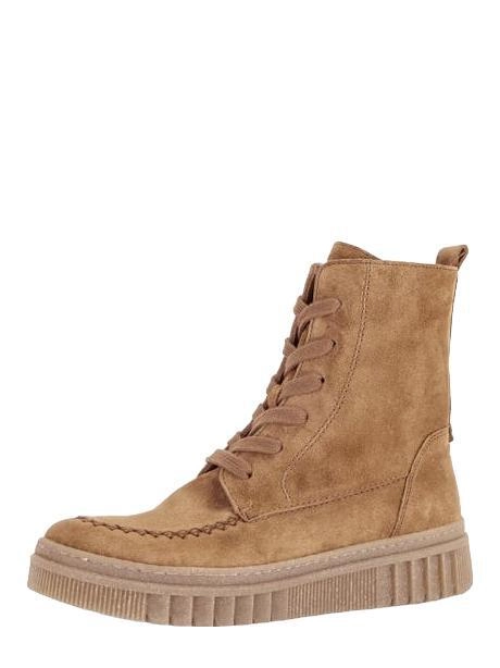 Gabor Lace-up Leather Boots - Walnut