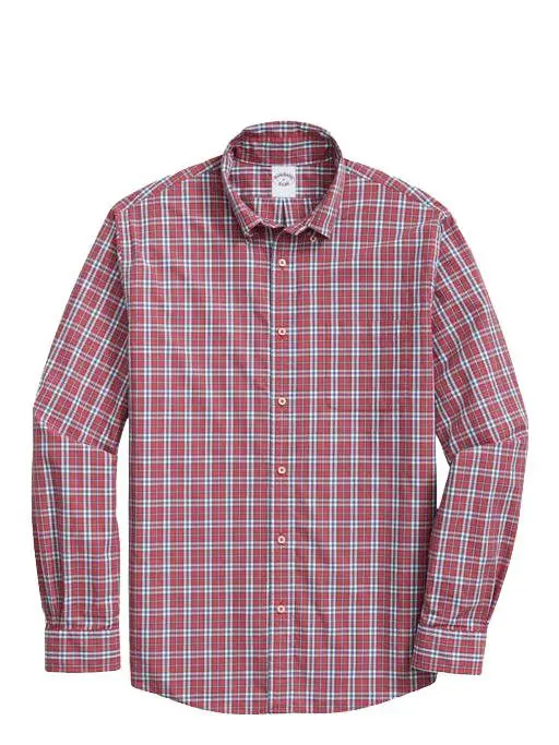 Brooks Brothers Friday Plaid Cotton Poplin Button-down Shirt - Pointsettia Plaid