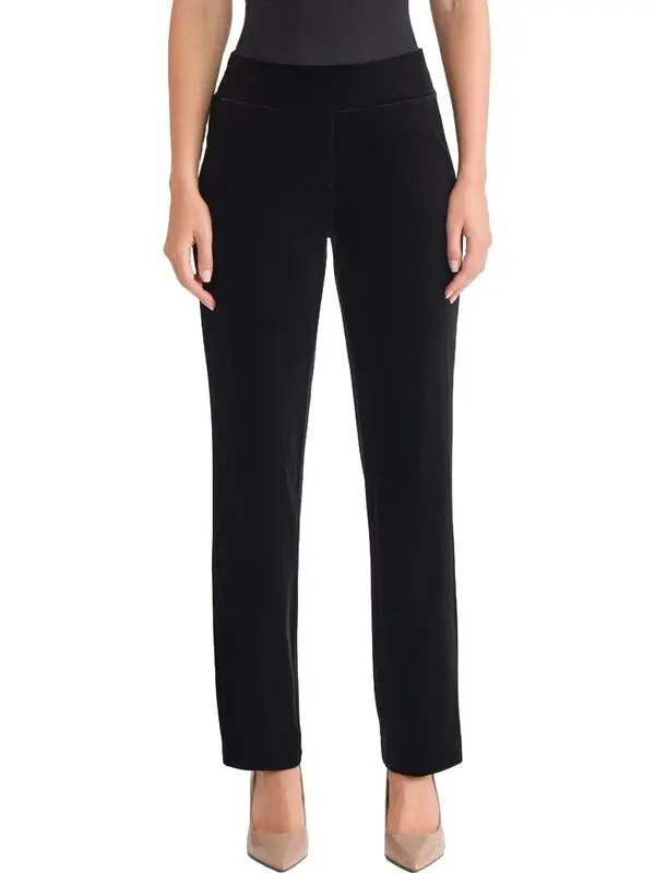 Jones New York Pull-on Straight Leg Trousers - Jones Black