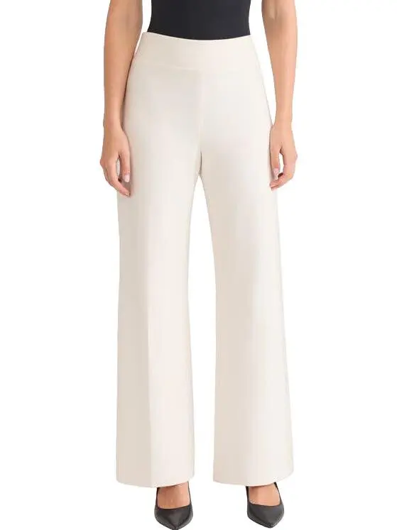 Jones New York Pull-on Wide-leg Pants - Jones White