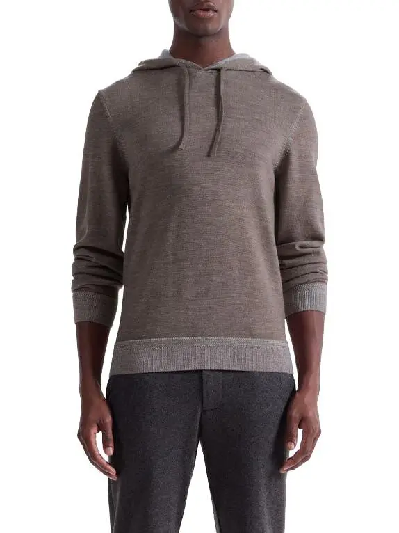 Bugatchi Merino Wool Hoodie Sweater - Walnut