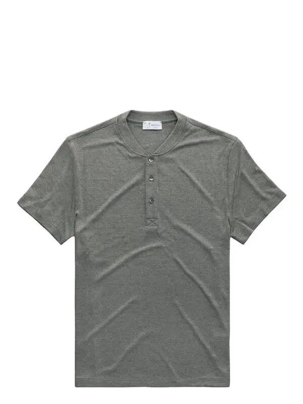 WOLF VS. GOAT (WVG) Henley Short Sleeve Viscose Interlock - Grey