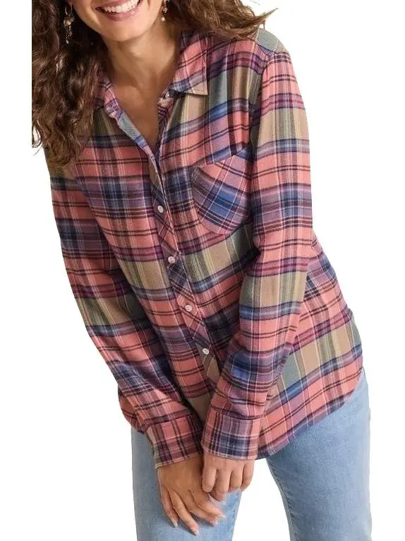 Tommy Bahama Ruby Shores Plaid Shirt - Clay Rose