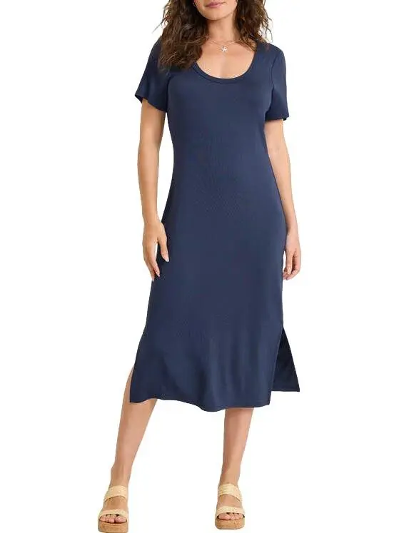 Tommy Bahama Drapey Ponte Midi Dress - Coastline