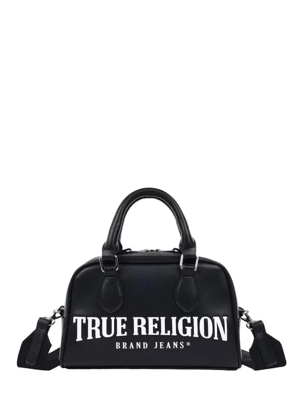 True Religion Big Logo Mini Satchel - Black