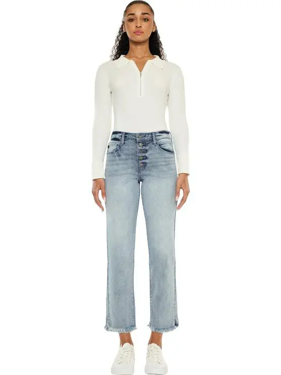 KANCAN Morgana Essentials High-rise Straight-fit Jeans - Light Wash