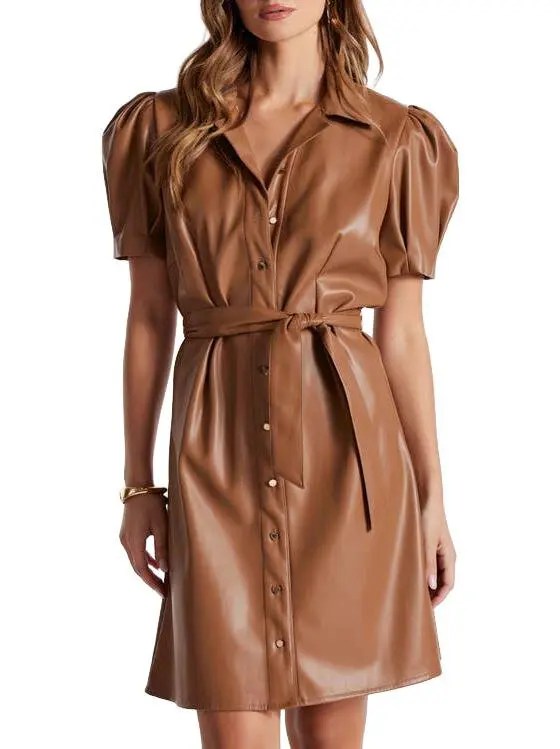 BISHOP + YOUNG Clea Leather Mini Dress - Black