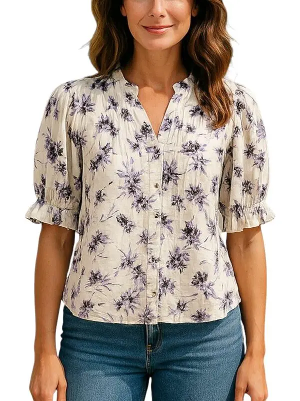 BISHOP + YOUNG Nadira Floral Blouse - Iris Print