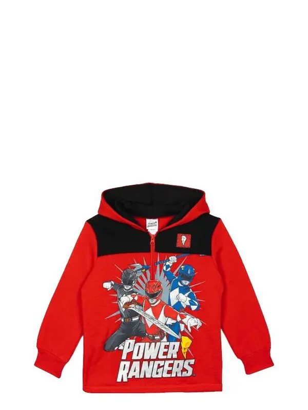 POWER RANGERS Half Zip Fleece Hoodie - Red