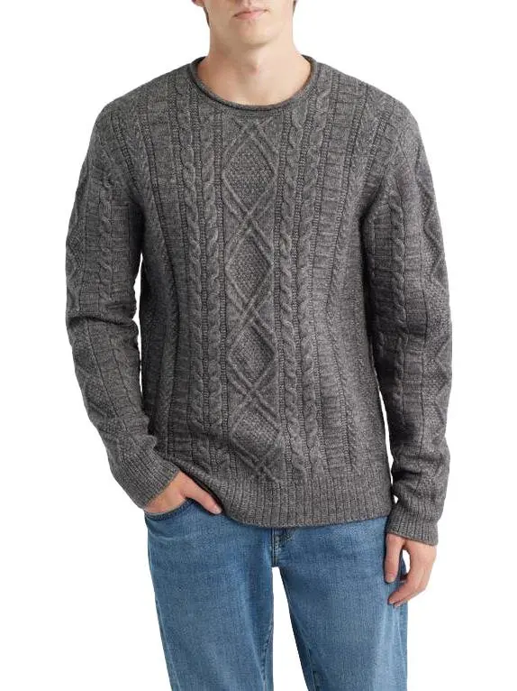 SCHOTT Tri-blend Fisherman Sweater - Charcoal