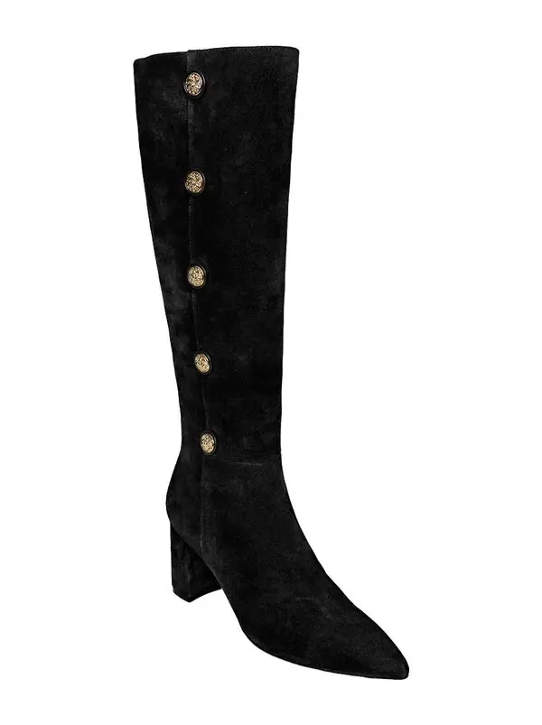 L'Agence Octavie Over-the-knee Suede Boots - Black Suede