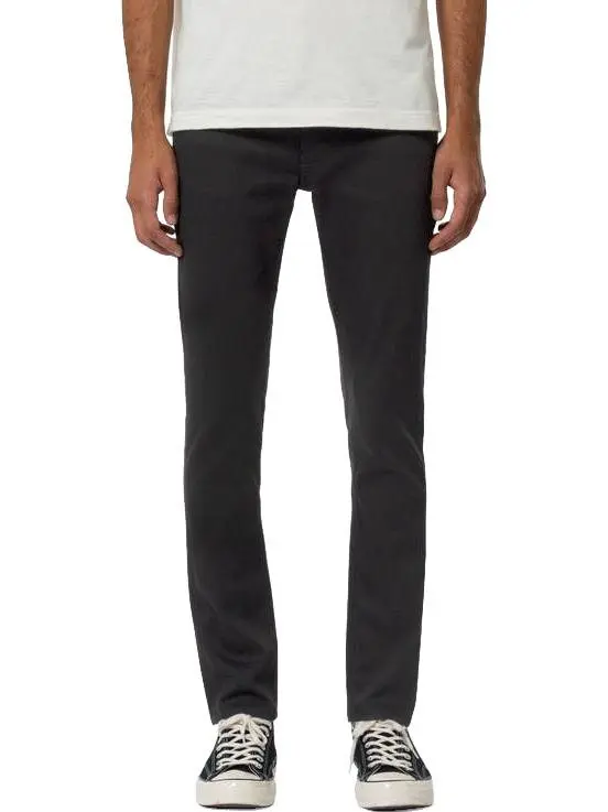 Nudie Jeans Lean Dean Slim Tapered Fit Jeans - Dry Everblack