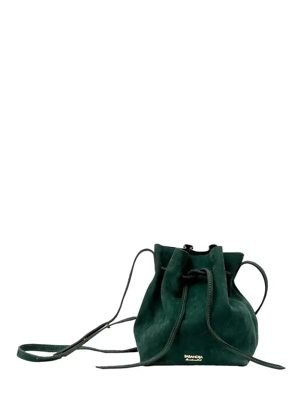 SABANDIJA Courtesy Suede Bucket Bag - Green