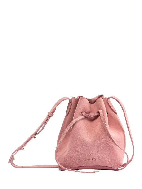 SABANDIJA Courtesy Suede Bucket Bag - Rose