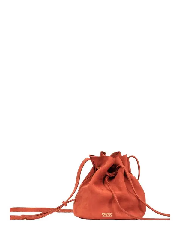 SABANDIJA Courtesy Suede Bucket Bag - Terracota