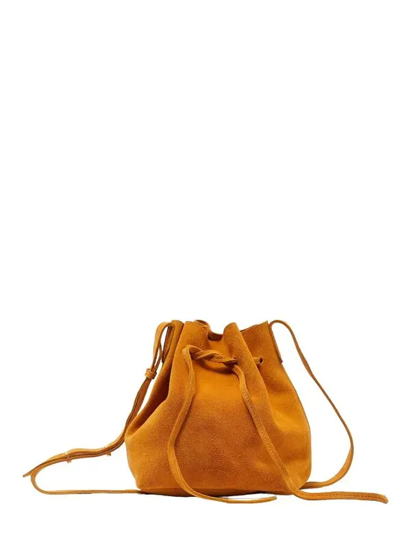 SABANDIJA Courtesy Suede Bucket Bag - Yellow