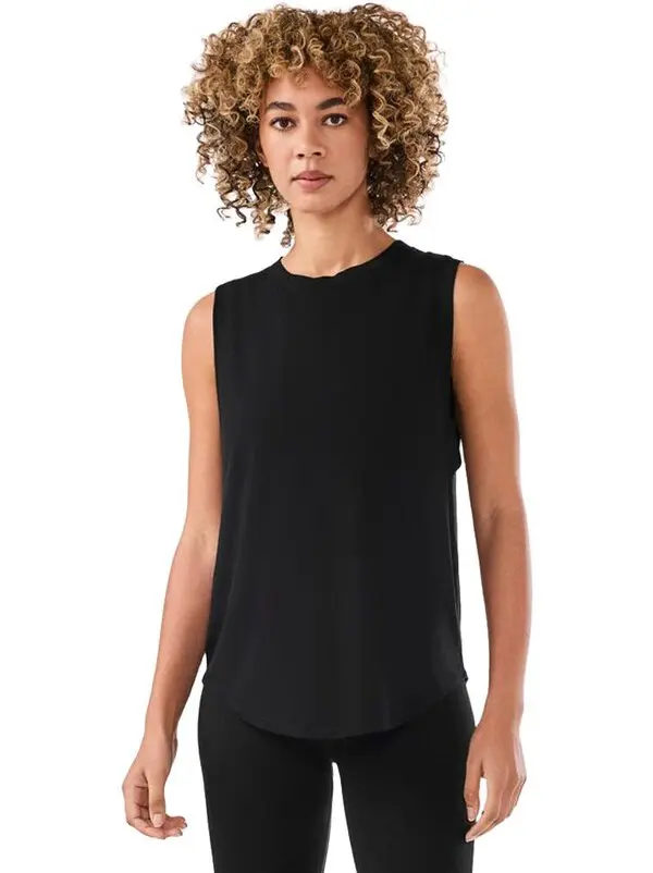 TAVI High Neck Muscle Tank - Ebony Coconut